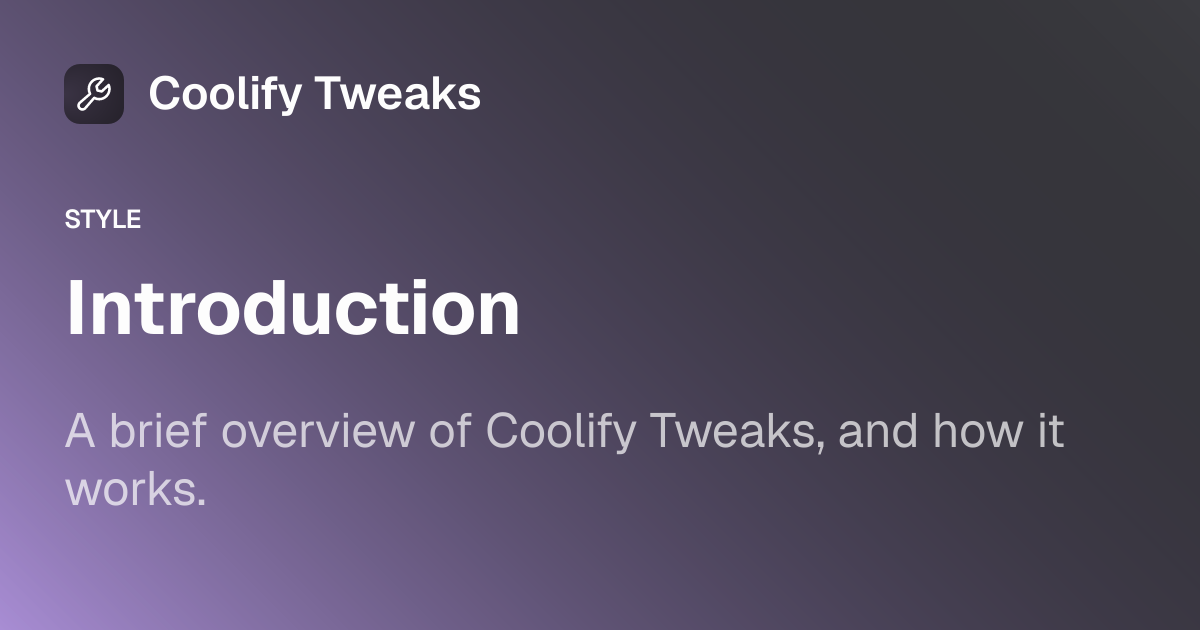 Introduction | Coolify Tweaks